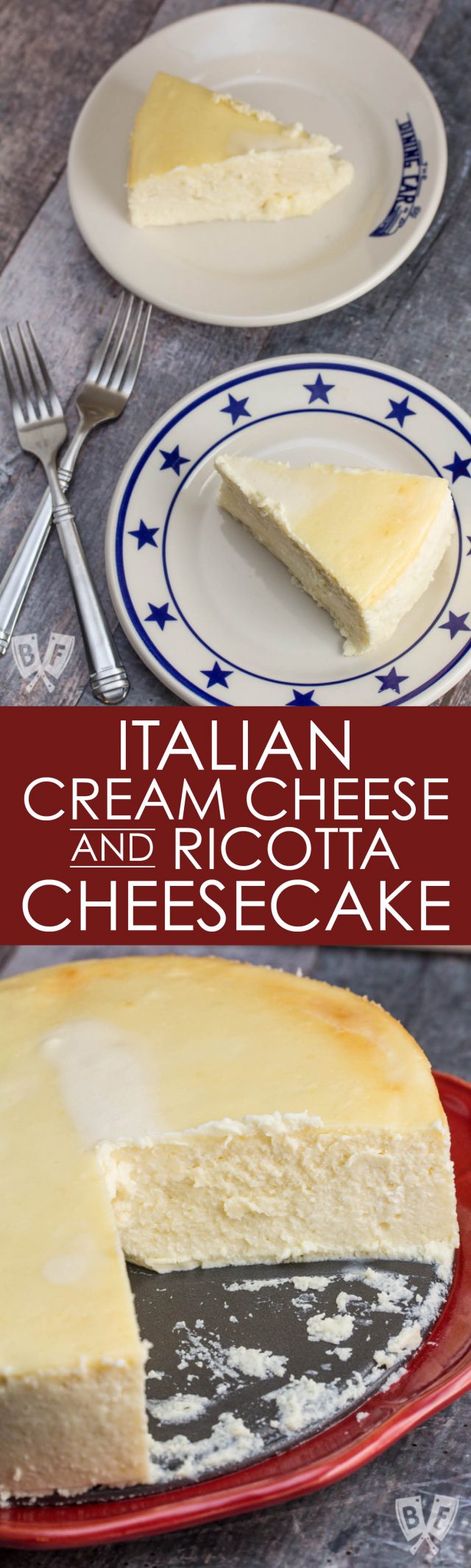 Italian Cream Cheese and Ricotta Cheesecake - Rich & Decadent