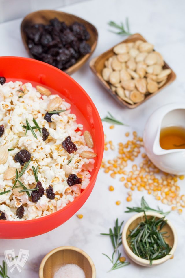 Marcona Almond + Dried Cherry Popcorn with Crispy Rosemary » Big ...