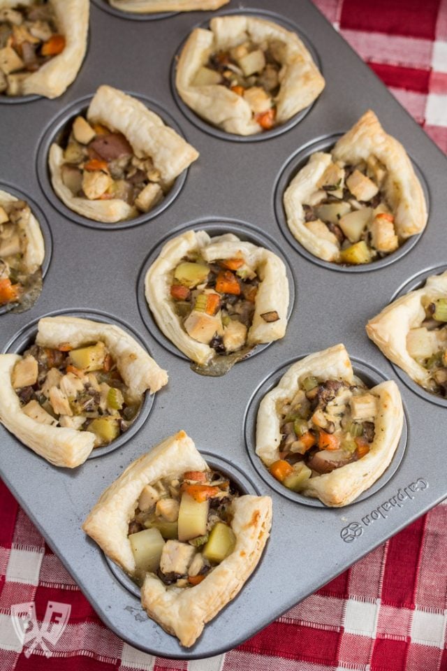 Mini Turkey Pot Pies with Puff Pastry » Big Flavors from a Tiny Kitchen