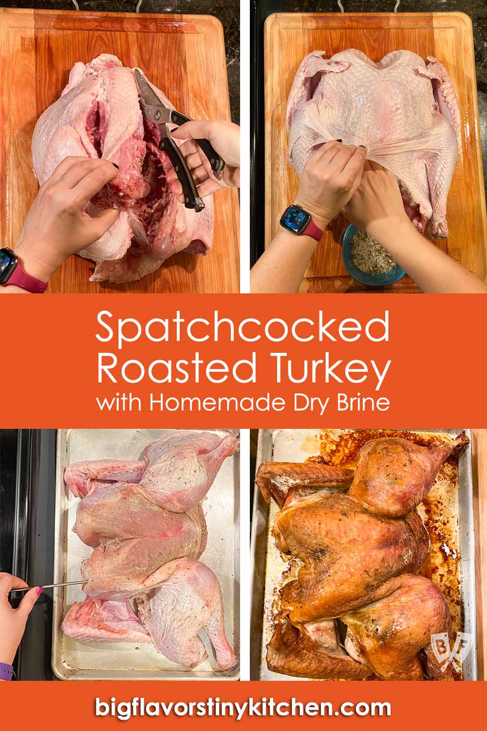 Spatchcocked Roasted Turkey with Homemade Dry Brine [How-to]